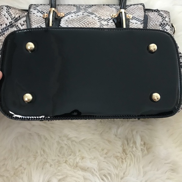 Bags | Metallic Snake Print Purse | Poshmark